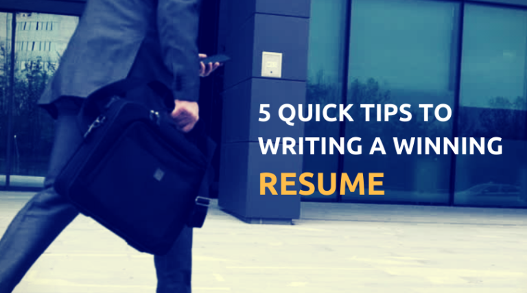 5 Quick Tips to Writing a Winning Resume – Rev-Up Your Resume: Resume ...
