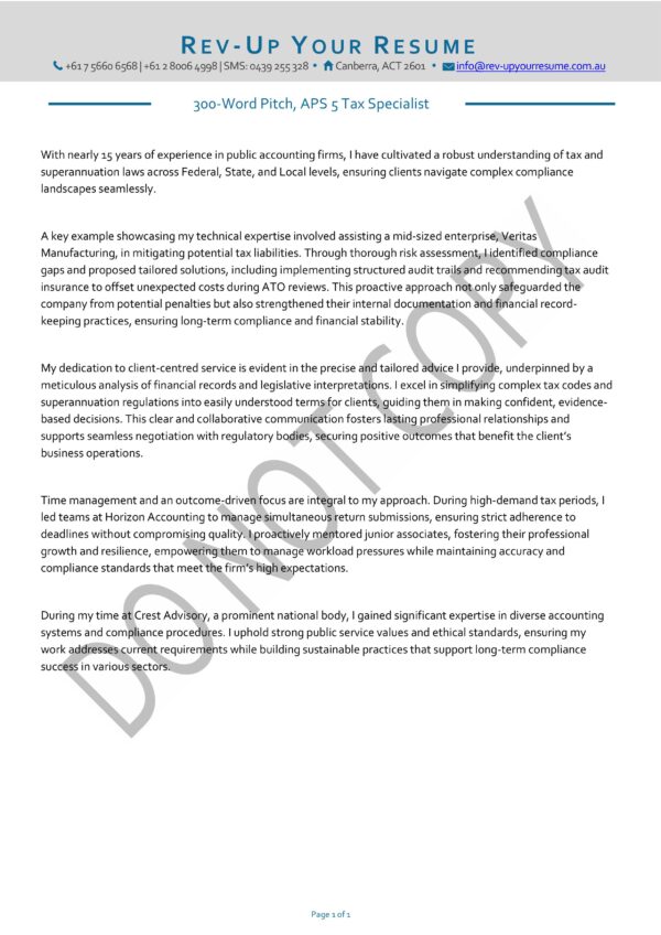 Government Application Samples: Pitch, Statement of Claims, Response, EOI