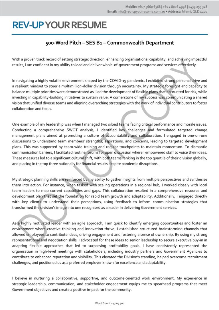 Why a Professional Pitch Writer is Essential for Your APS Job Application